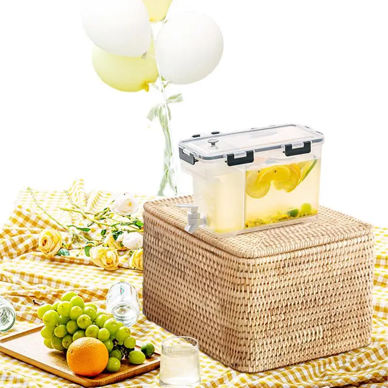 Dispenser-De-Bebida-Com-Espig-o-Chaleira-Fria-Na-Geladeira-Recipiente ...