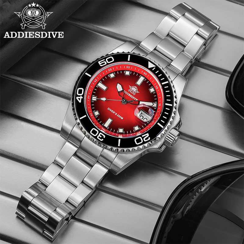 Reloj ADDIESDIVE a la moda para hombre, 41mm, buceo, bisel de cerámica ...