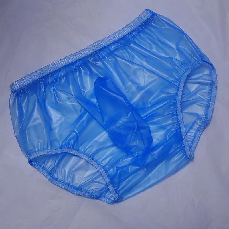 Clear Men's Loose PVC Plastic Panties With Penis Bag Transparent ...