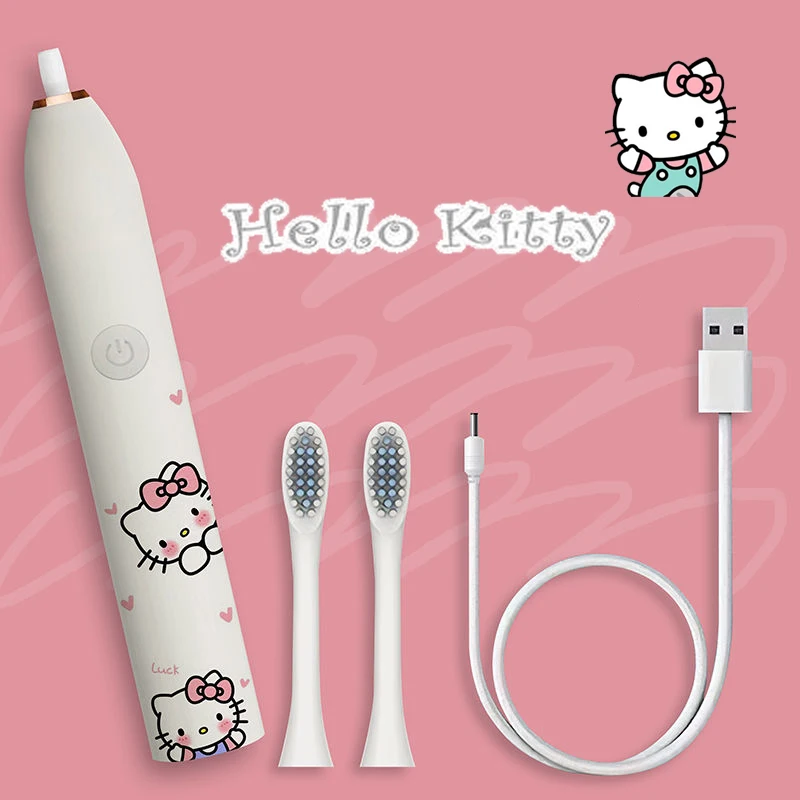Cute-Hello-Kitty-Electric-Toothbrush-Fun-Student-Waterproof-Toothbrush ...