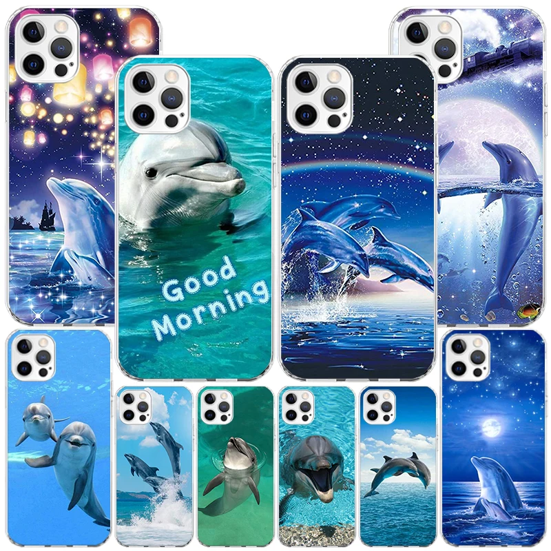 Ocean-Animal-Cute-Dolphin-Phnoe-Case-for-Iphone-11-12-13-Mini-14-Pro ...