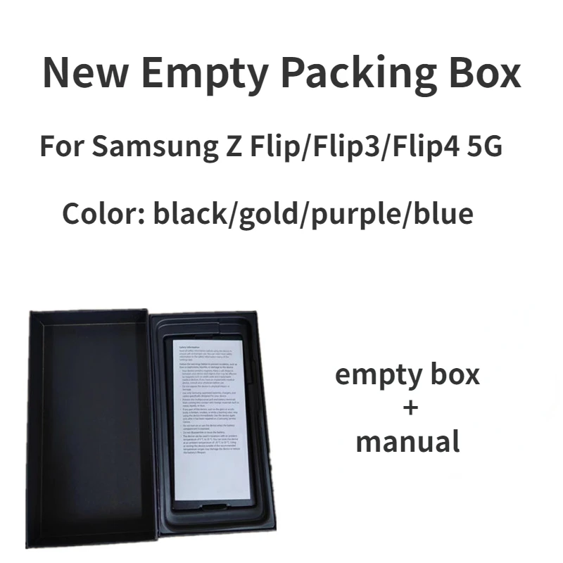 New Retail Box For Samsung Galaxy Z Flip 4 5G Z Flip3 5G Empty Phone ...
