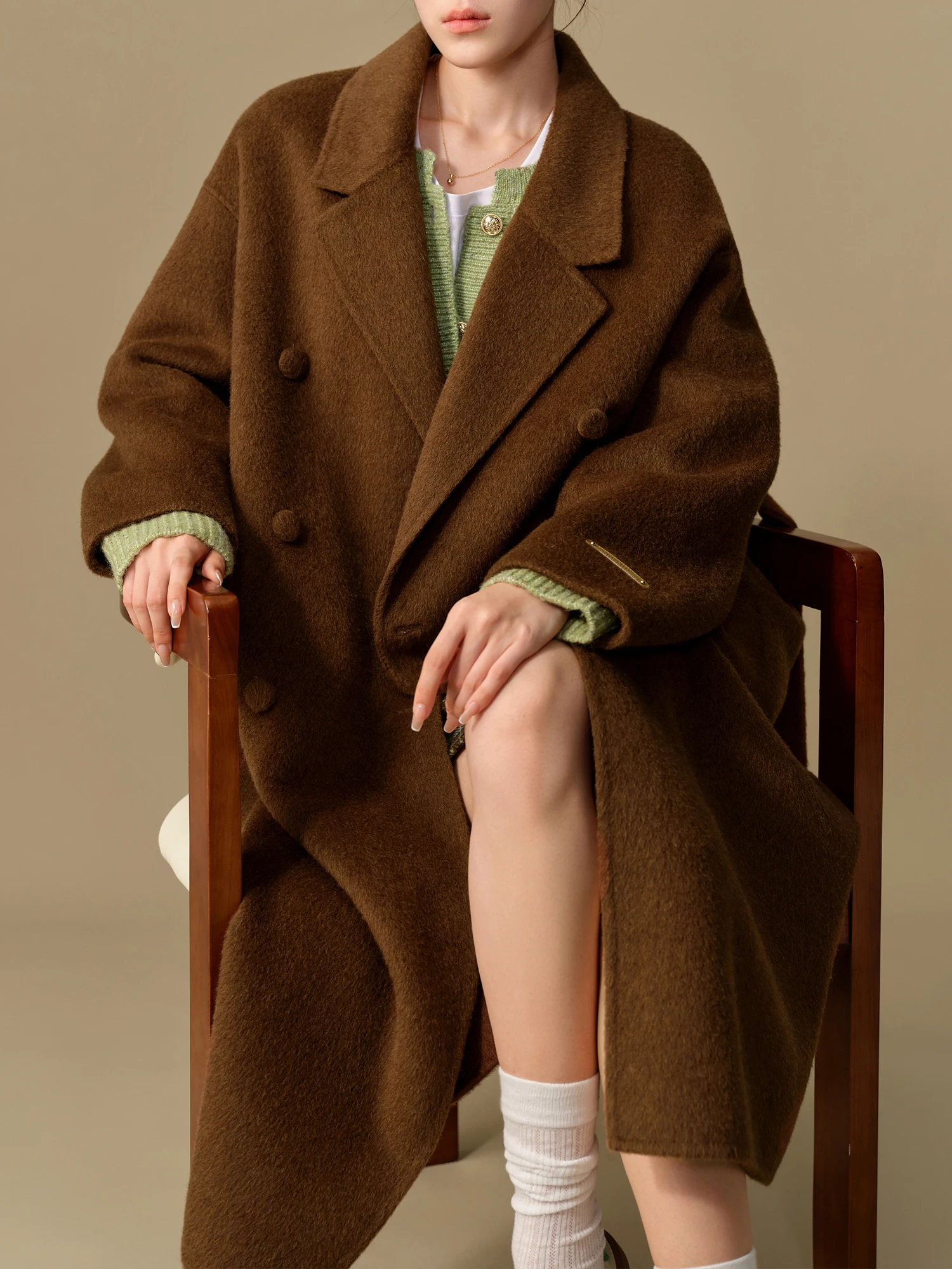 DUSHU-Plus-Size-90-Sheep-Yak-Wool-Classic-Lapel-Two-color-Coat-for ...