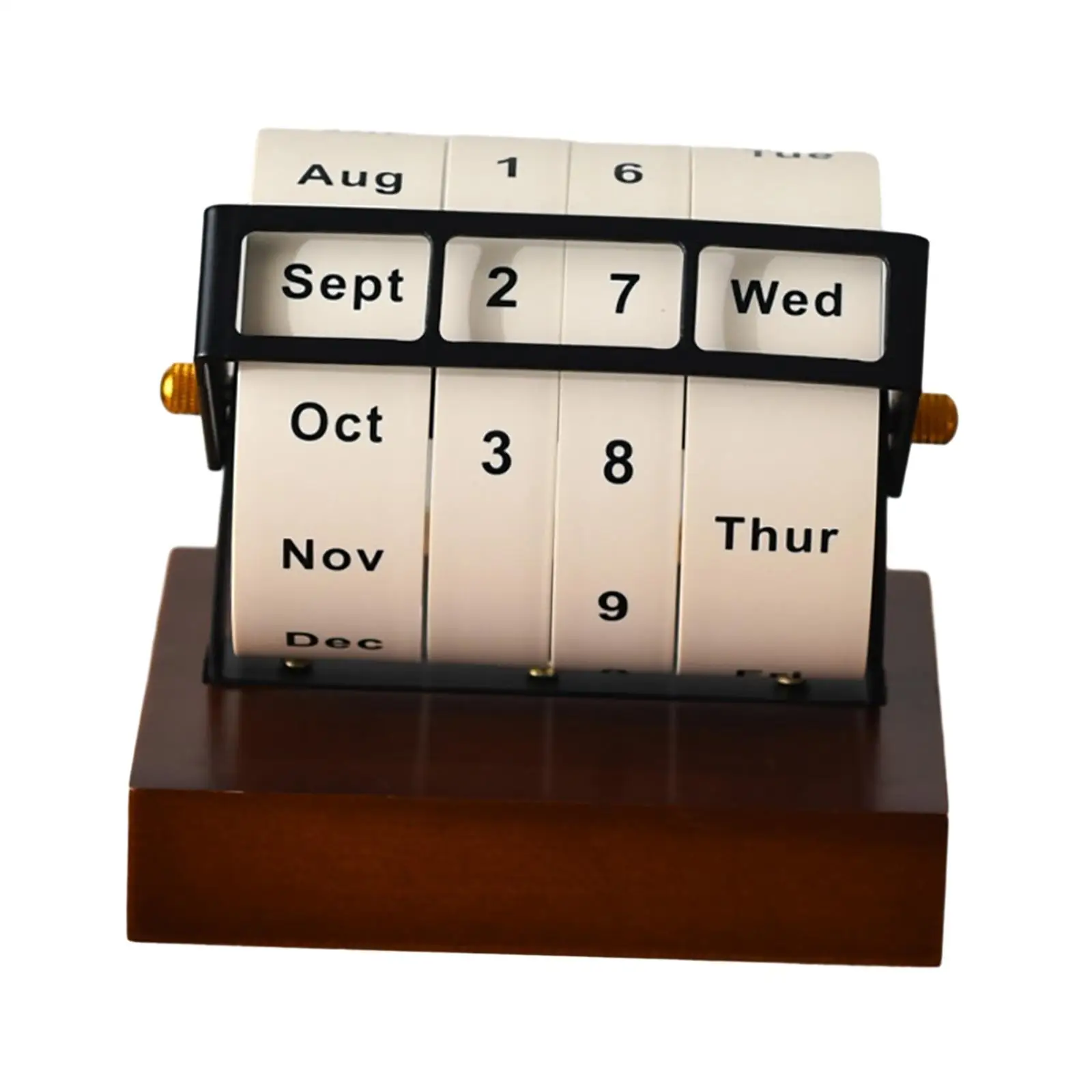 Desktop-Calendar-Perpetual-Calendar-Photo-Props-Countdown-Wooden-Rotary ...