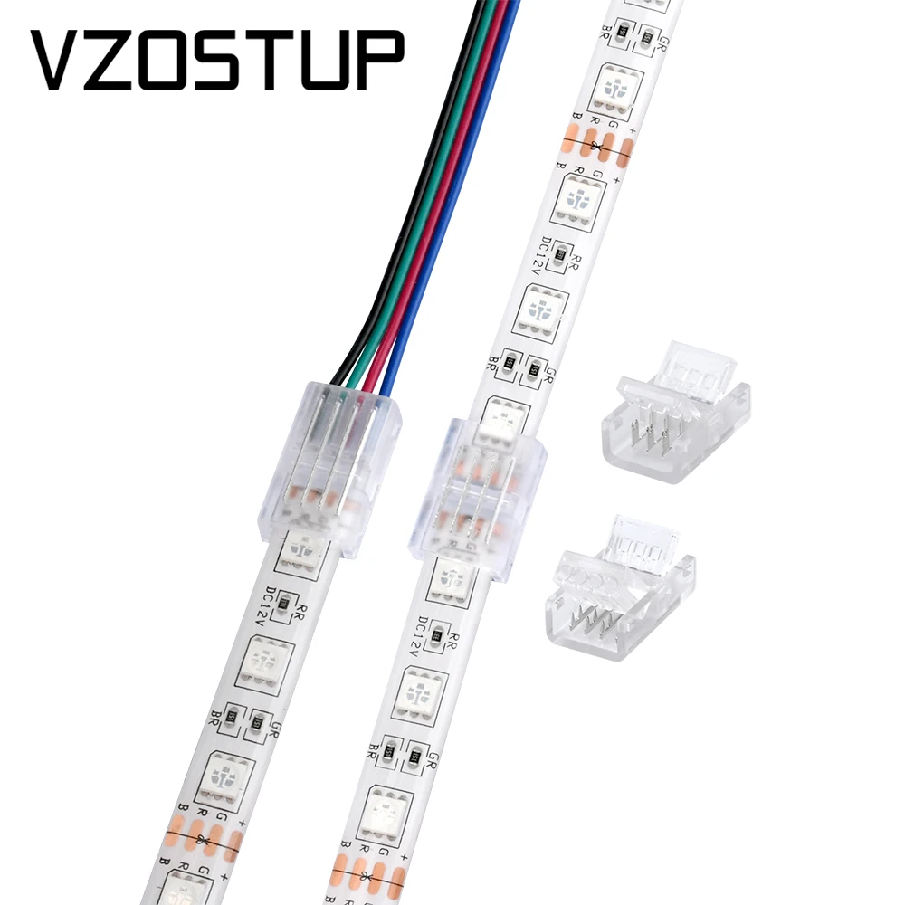 4pin-RGB-Band-Lichter-Stecker-f-r-IP20-IP65-5050-3528-10mm-LED-Streifen ...