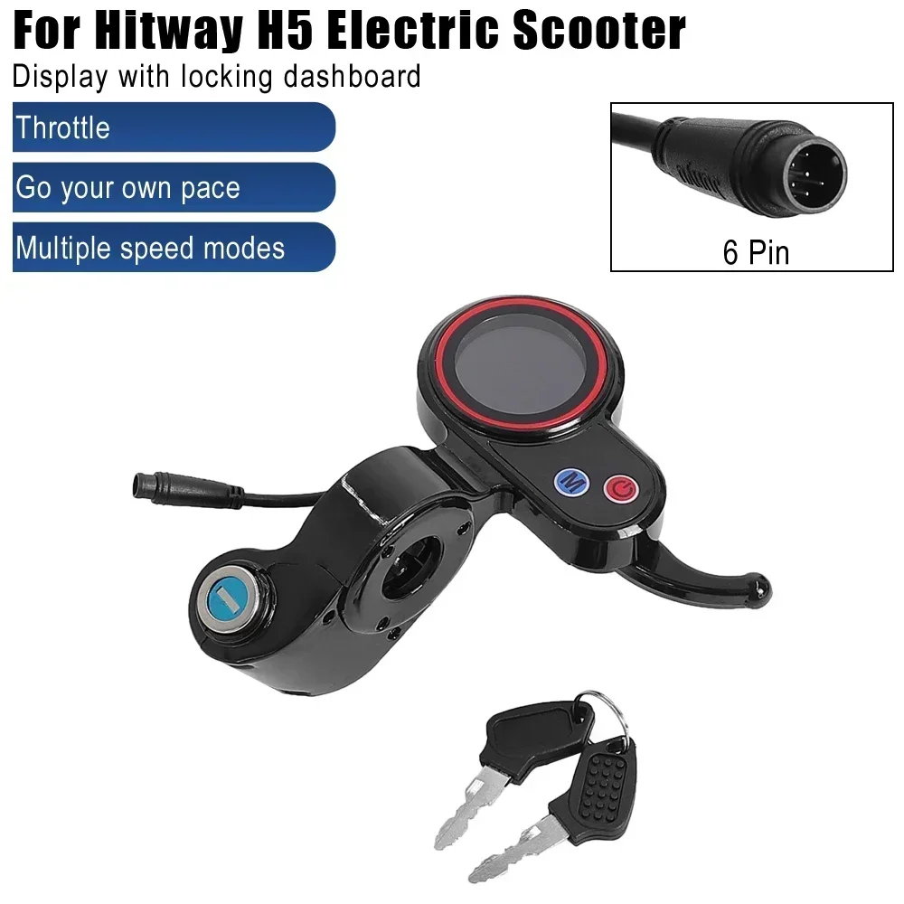6 Pin LCD Display For Hitway H5 Kickscooter Display With Locking ...