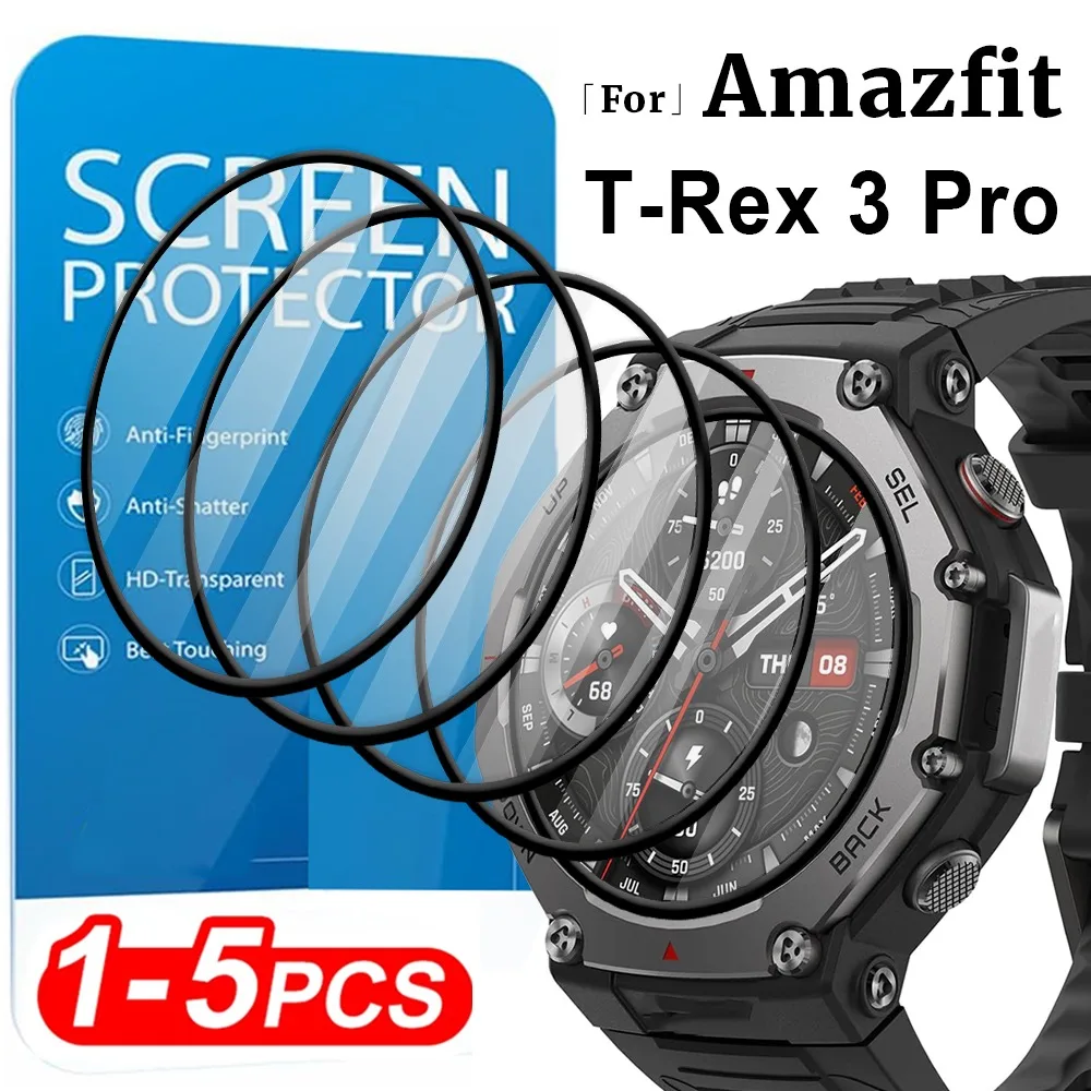 1-5PCS 9D Screen Protector for Amazfit T-Rex 3 Pro Outdoor Smart Watch ...