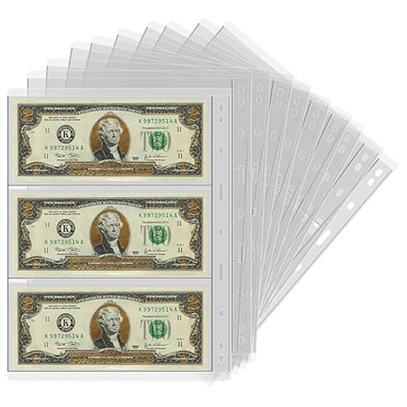 New-Money-10-20Pcs-Money-Banknote-Paper-Money-Album-Page-Collecting ...