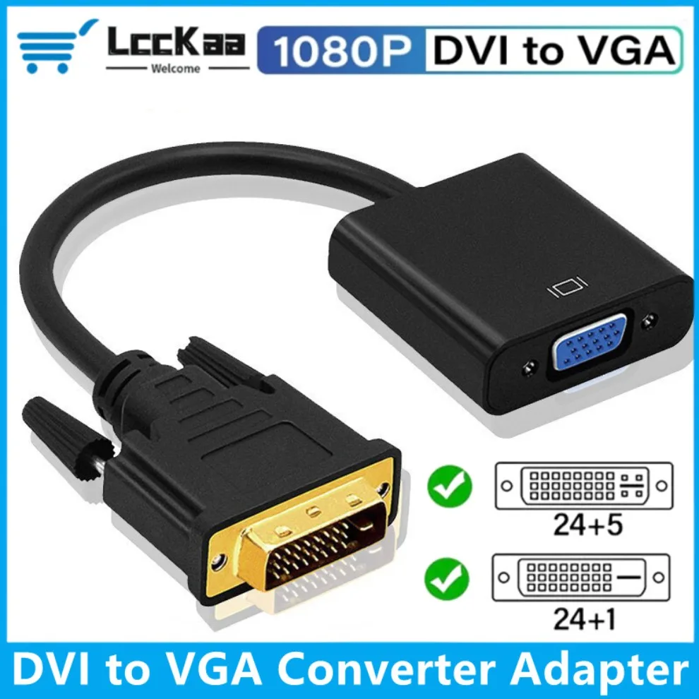 Full-HD-1080P-DVI-D-DVI-To-VGA-Adapter-Video-Cable-Converter-DVI-24-1 ...