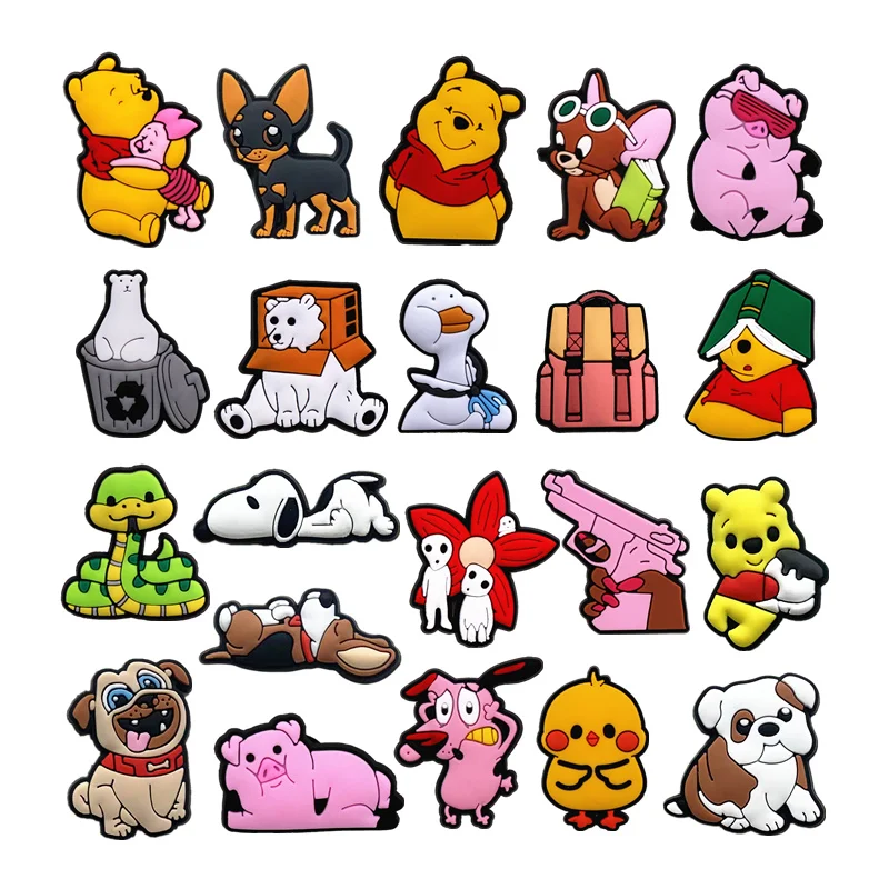 Dijes-de-zapatos-de-animales-divertidos-insignia-de-bot-n-de-dibujos ...