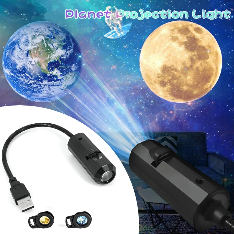 최신 미니 Usb 달 빛 프로젝터 Led 글로브 스타 갤럭시 램프 야간 조명 홈 분위기 조명 룸 장식 벽 선물