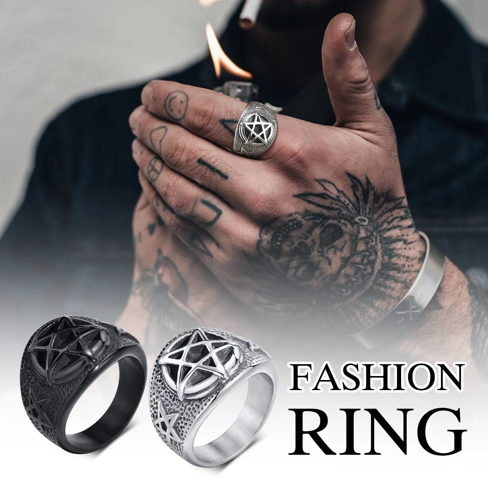 ELFASIO Lucifer Ring Sigil Of Lucifer Seal Of Satan Nepal