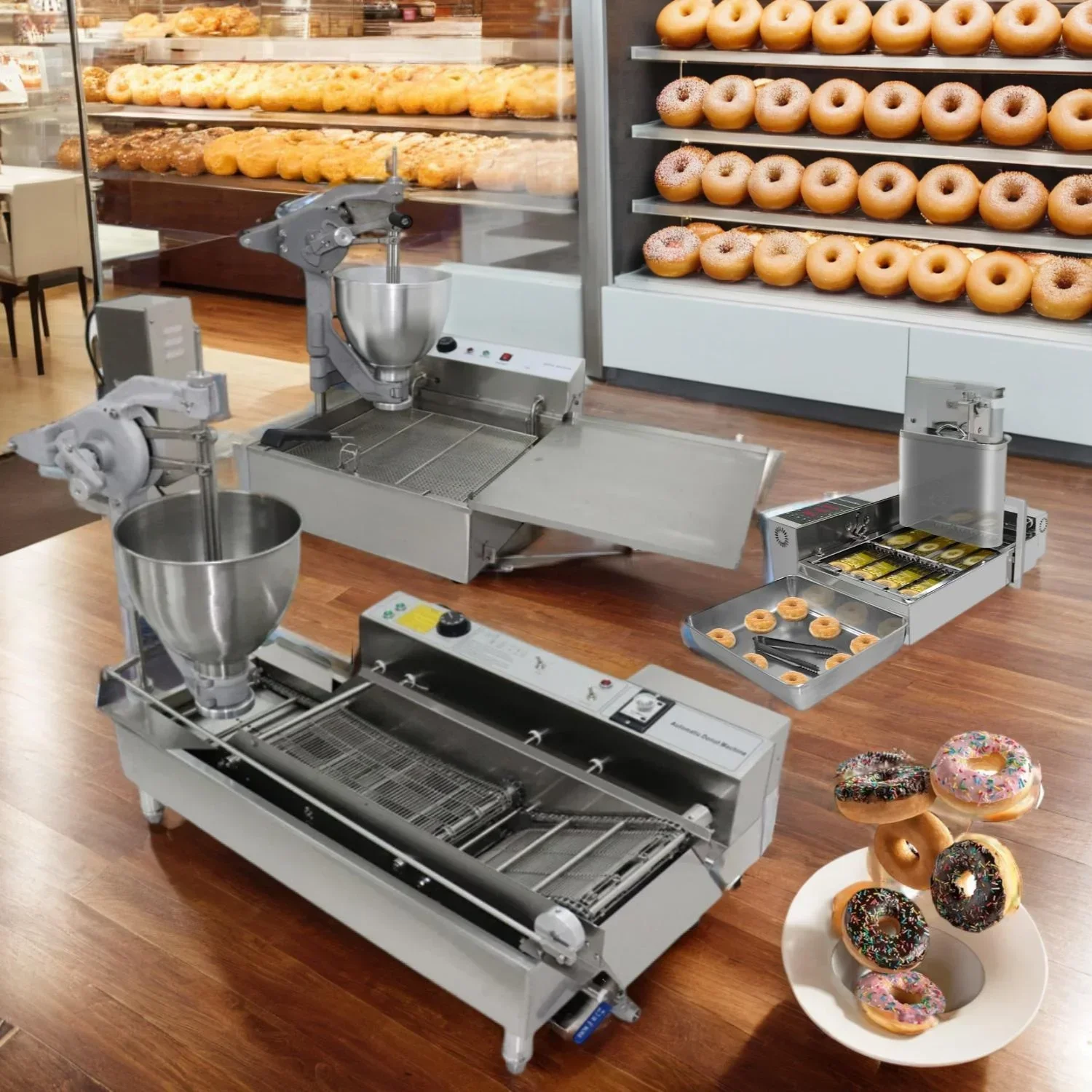 A Comercial american type donut mix ring automatique a beignets pour ...