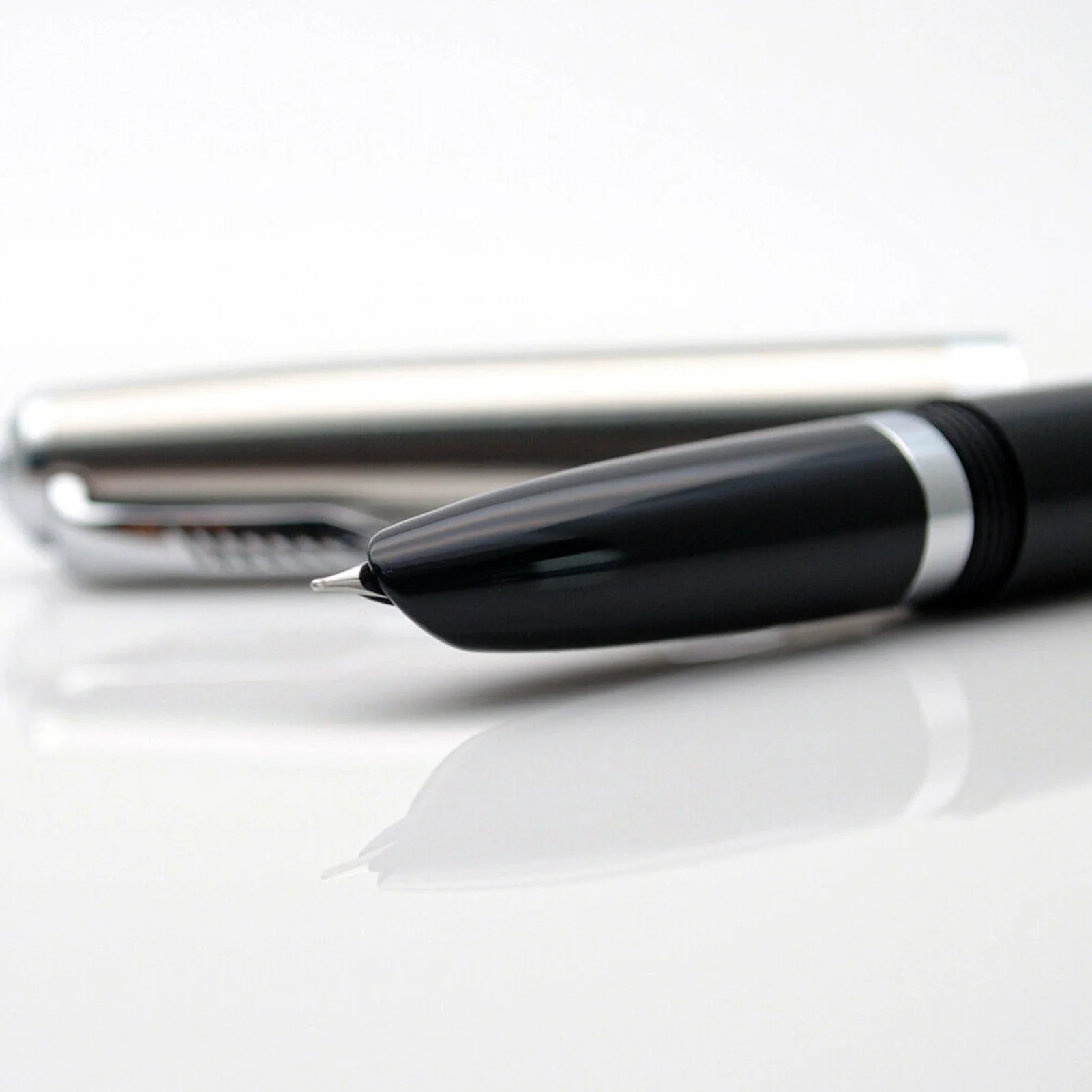 Jinhao 86 Resin Classic Fountain Pen Silver Cap EF Nib 0.38mm Ink Pen ...