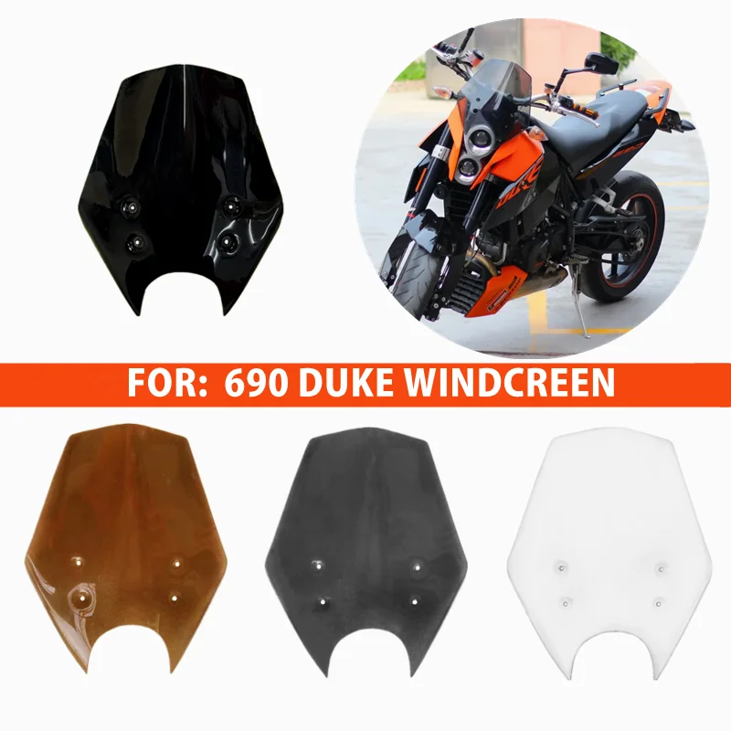 For 690 DUKE Motorcycle Windshield Windscreen Wind Deflectors For 690 ...