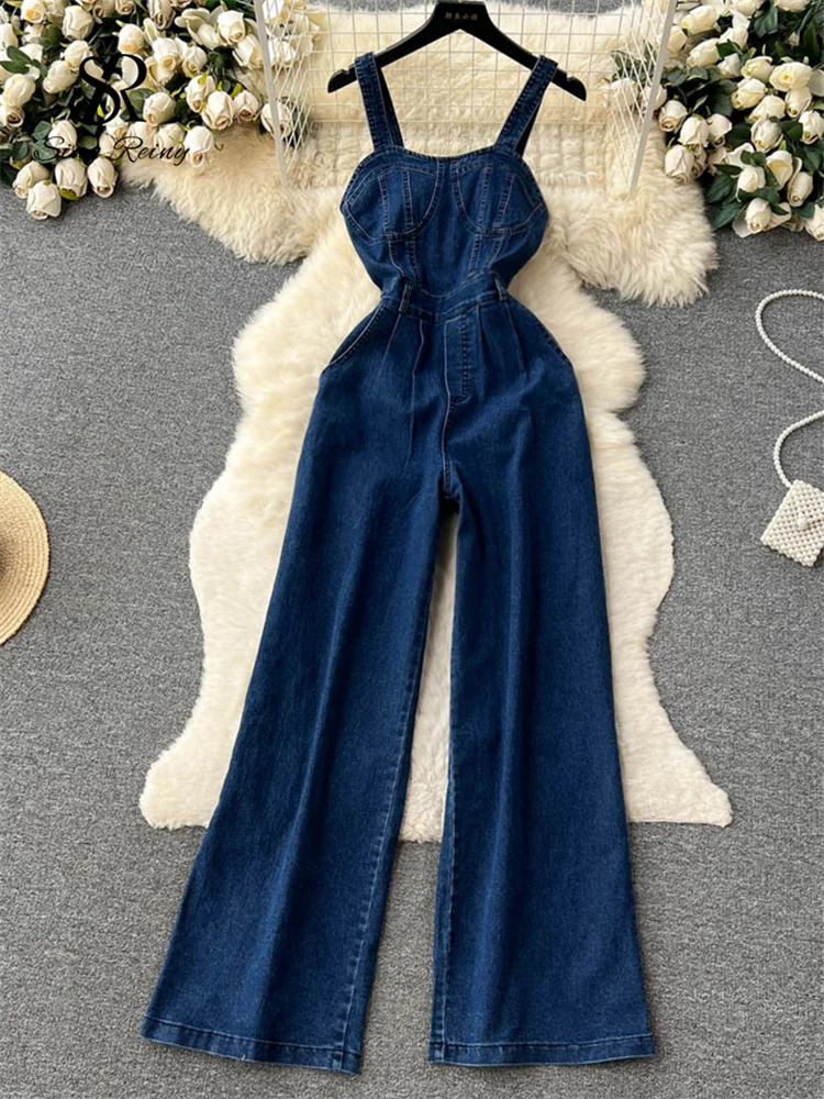 SINGREINY-Fashion-Strap-Denim-Long-Jumpsuits-Zipper-Pacthwork-Backless ...