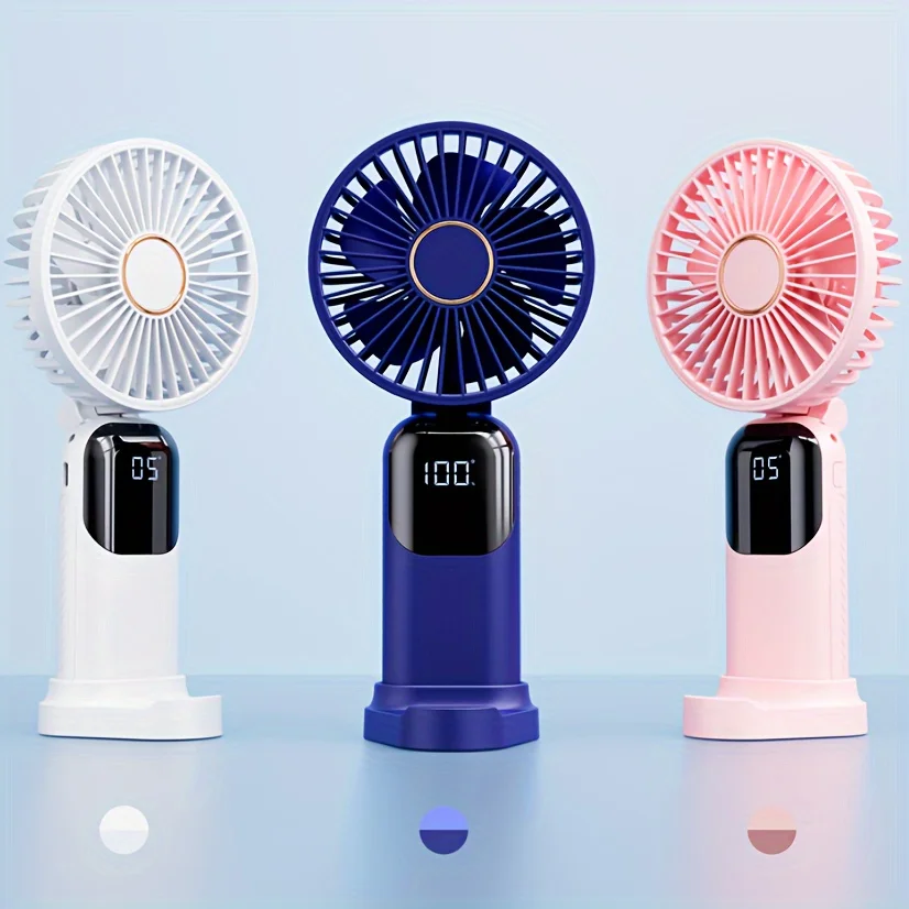 F01-Portable-Fan-Battery-Operated-Blower-5-Speeds-Personal-with-Base ...