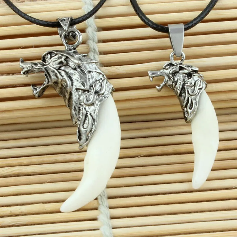 Tooth Dragon Pendant Necklace | Men Wolf Tooth Necklace | Dragon Wolf ...