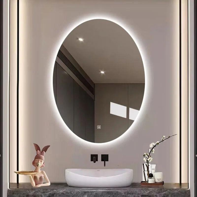Intelligent-Oval-Bathroom-Mirror-With-light-LED-Mirrors-Modern ...
