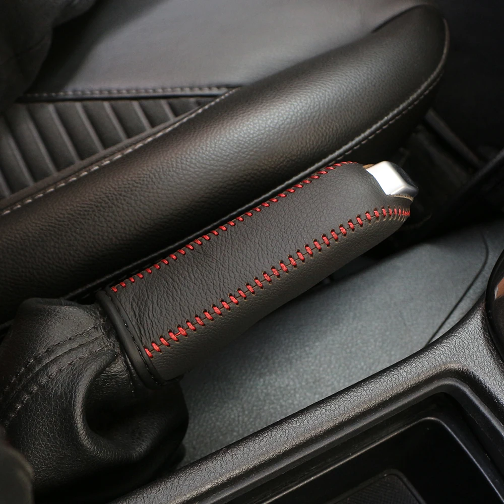 Carbon Fiber Leather Gears Handbrake Cover for Renault Koleos Kadjar ...