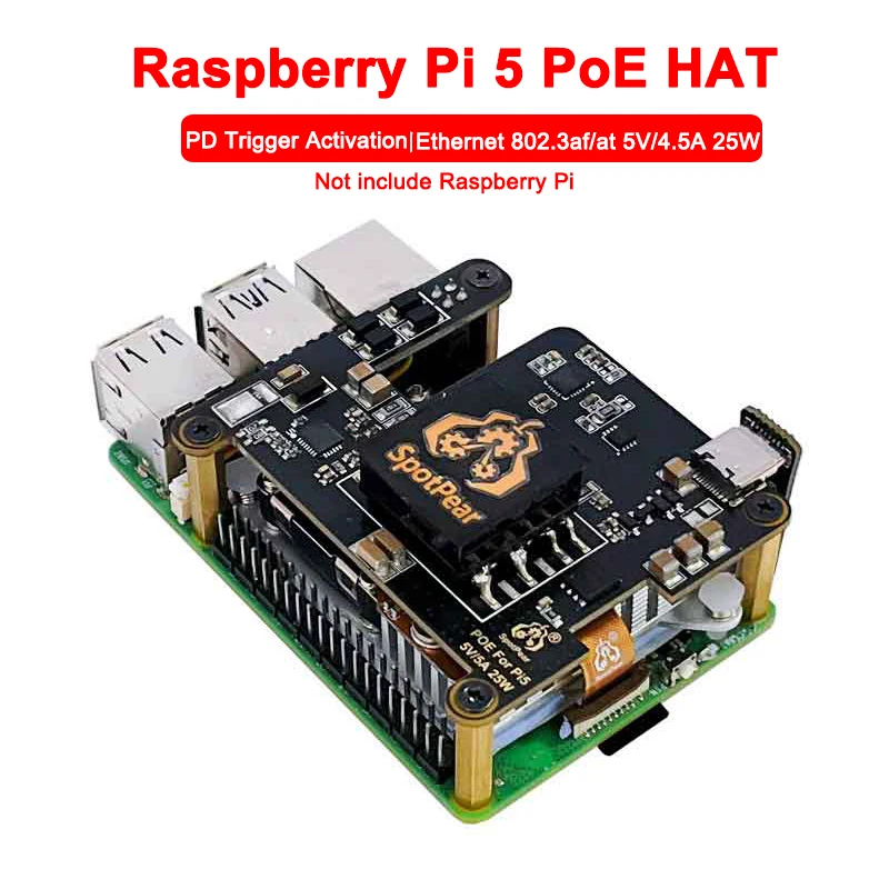Raspberry-Pi-5-PoE-HAT-With-PD-Trigger-Activation-Type-C-Power-Over ...