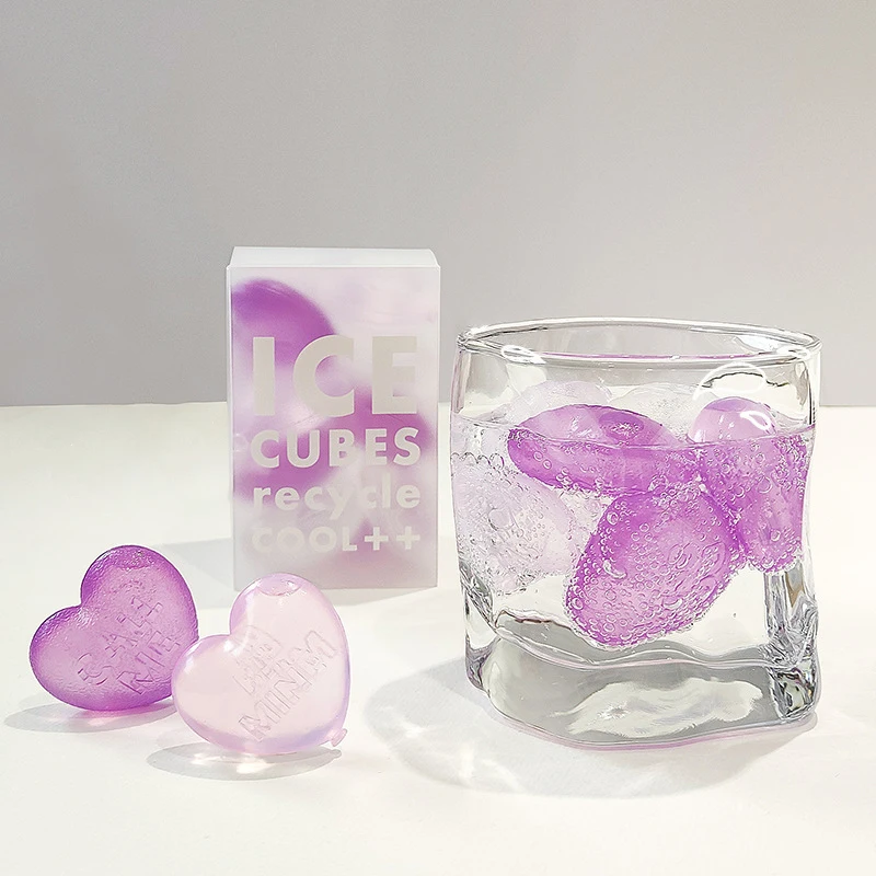 Holaroom Heart Shape Ice Cube Recycle Ice-making Mold Eco-friendly ...