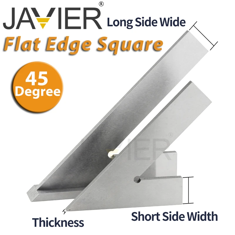 45-Degree-Flat-Edge-Square-Marking-Ruler-Carpenter-Square-Metal-Square ...