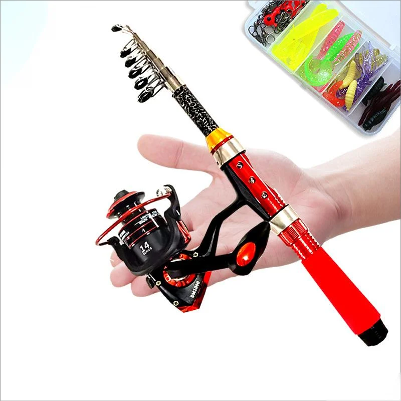 Retractable Mini Fishing Rod Spinning Rod Fishing Pole Rods Telescopic ...