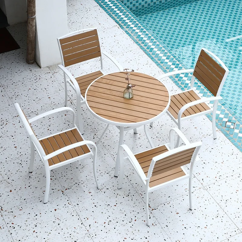 Outdoor-plastic-wood-tables-and-chairs-waterproof-and-anticorrosive ...