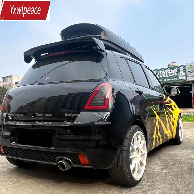 For-Suzuki-Swift-Spoiler-2008-2015-ABS-Plastic-Unpainted-Color-Rear ...