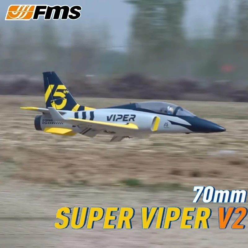 FMS 70mm Viper V2 PNP RC Airplane Ducted Fan EDF Jet Trainer 6S 6CH ...