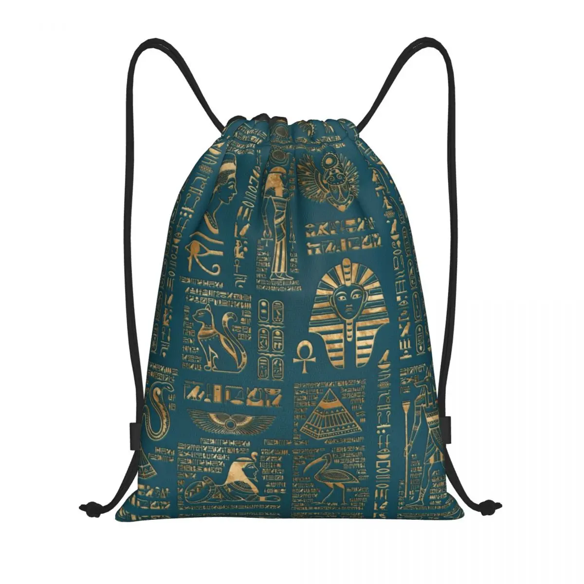 Egyptian-Hieroglyphs-And-Deities-Drawstring-Backpack-Men-Sport-Gym ...