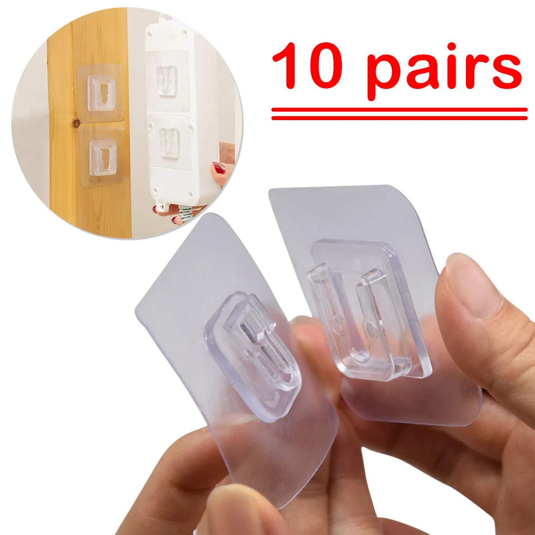 Double-Sided-Adhesive-Wall-Hook-on-Hangers-Stickers-Hooks-Wall-Mount ...