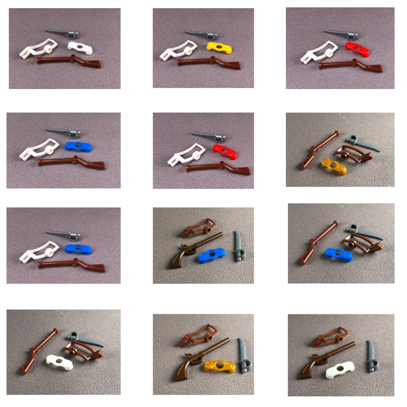 6sets/lot MOC Bricks Pirate Flintlock Musket Imperial Soldier Weapon ...