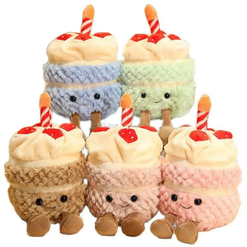 1Pc-Adorable-Soft-Birthday-Cake-With-Candles-Fruit-Strawberry-Cupcake ...