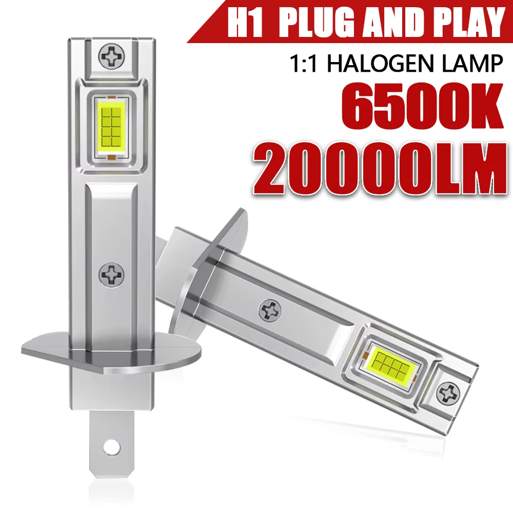 2PCS H1 Canbus Led Lights 1:1 Mini Size Car Headlight Bulbs 6500K White ...