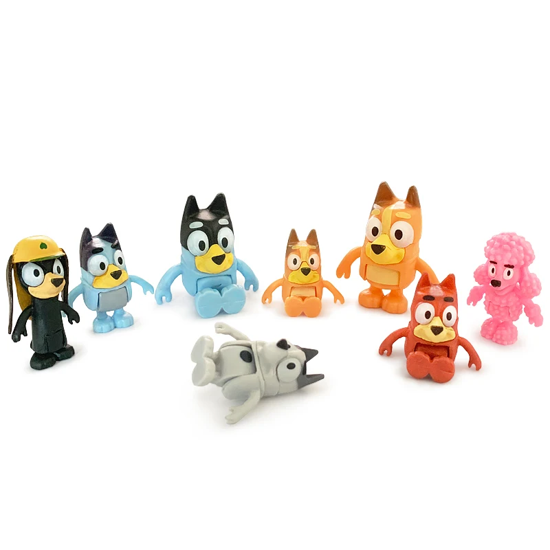 Bluey-y-Bingo-Friends-Figure-Toys-Family-Kawaii-Movable-Joint-Action ...