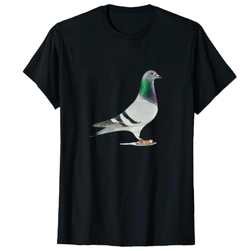 Bird-Fly-Animal-Pigeon-Unisex-Black-White-T-Shirt-Oversized-Vintage ...