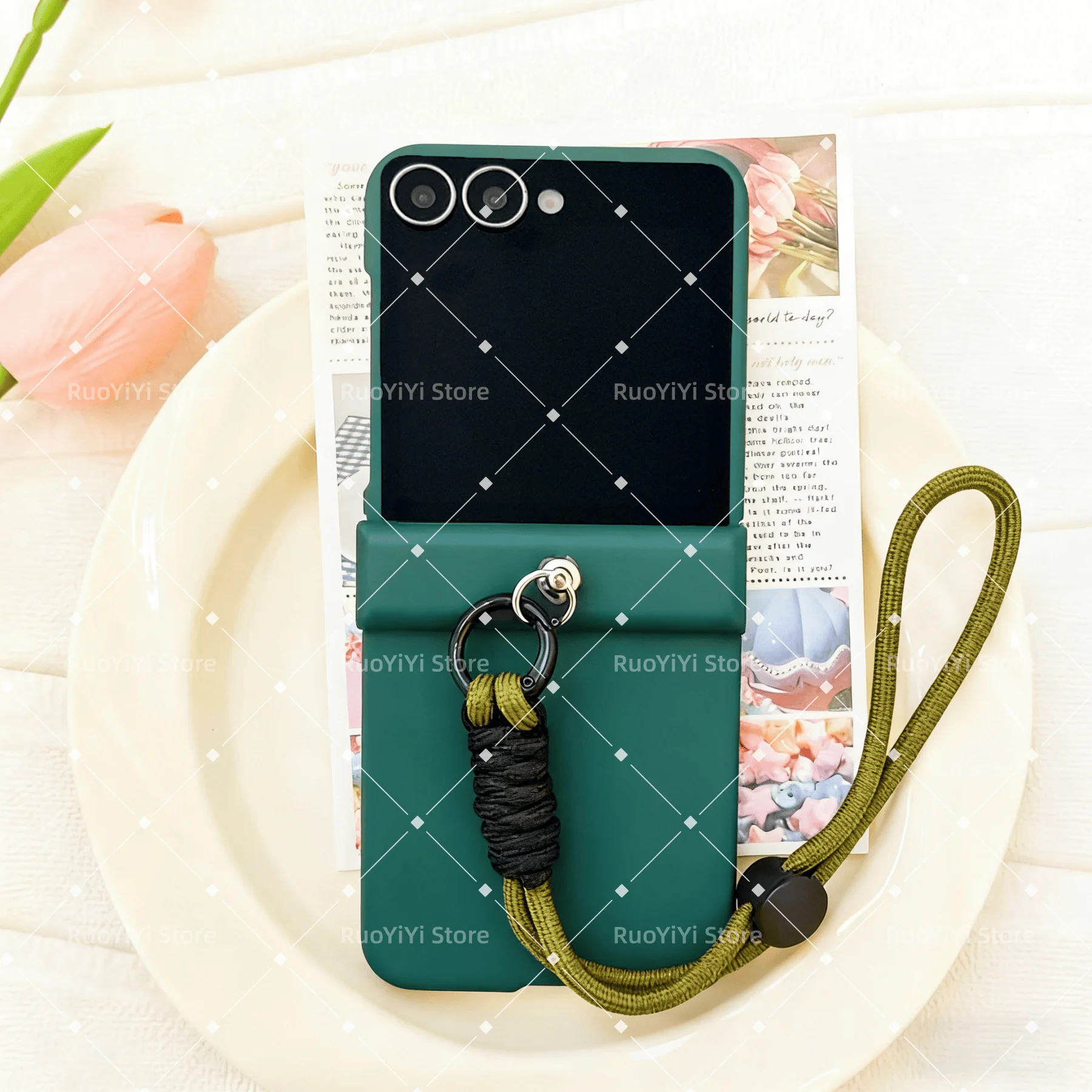 Korean Cute Candy Color Portable Rope Phone Case - Shockproof Cover for ...