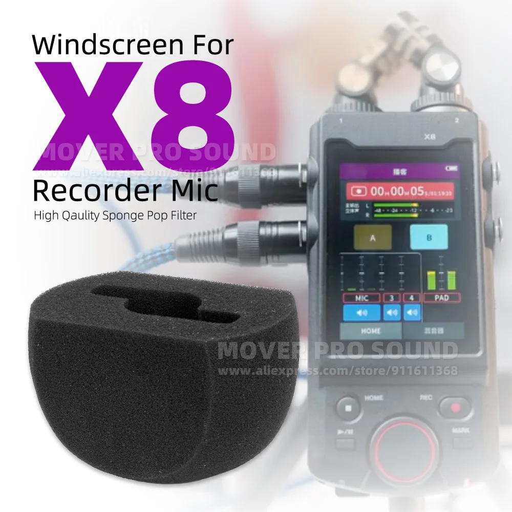 For TASCAM X8 Windscreen Sponge Recorder Mic Anti Pop Filter Screen ...