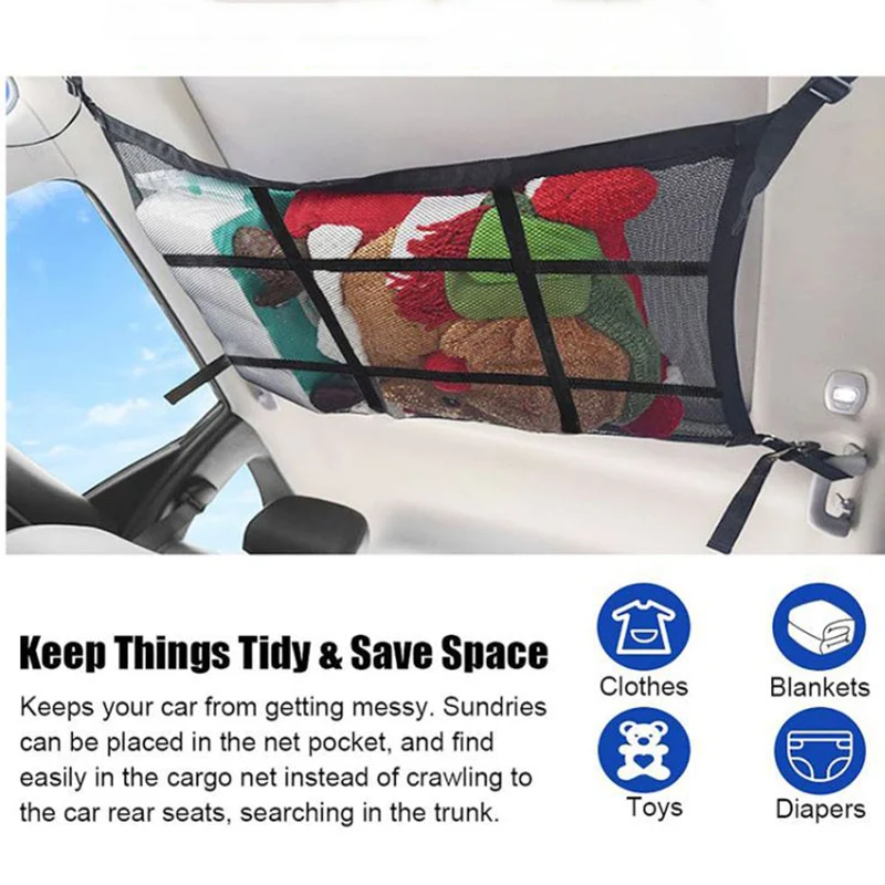 Car-Roof-Storage-Organizer-Double-Layer-Mesh-Car-Roof-Organizer-Camping ...