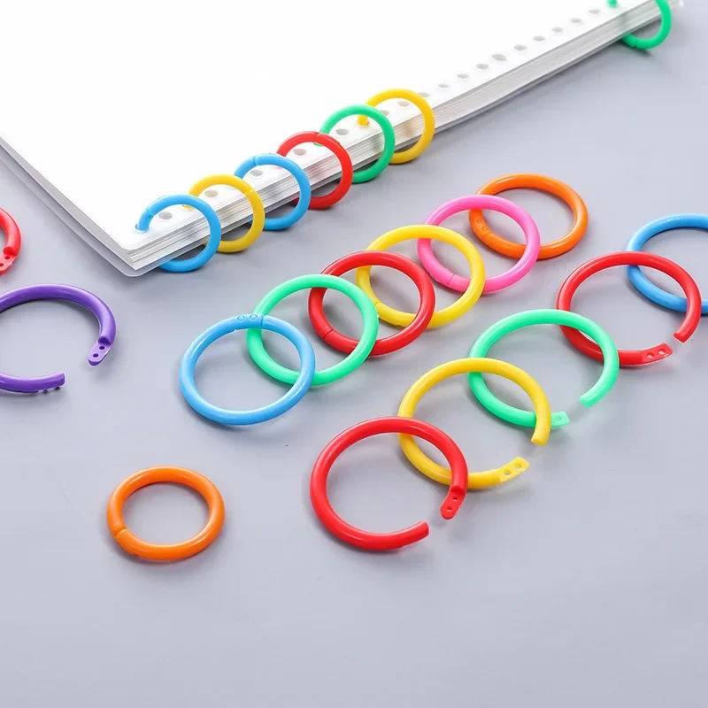 50-Pcs-16-20-28-32-35mm-Plastic-Ring-Binder-DIY-Albums-Circle-Loose ...