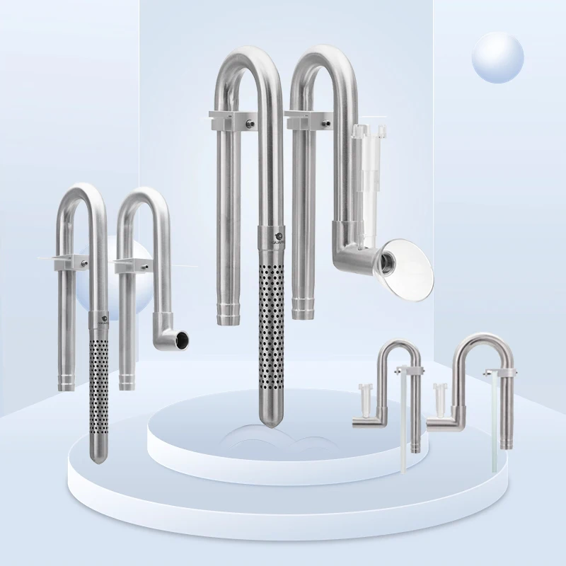 AQUAPRO Mini Stainless Steel Inlet Outlet Skimmer Pipes Fish Shrimp ...
