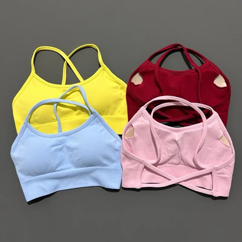 HISTELLO Dynamic Backless Sports Bra High Support Fitness Underwear ...
