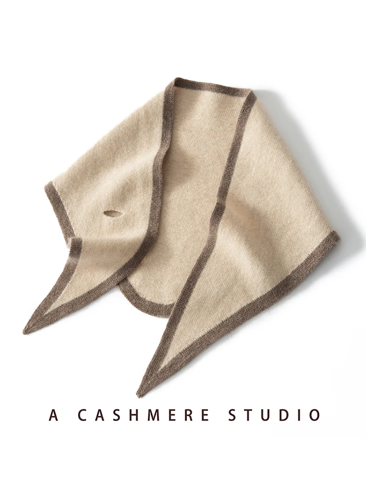 Women-Triangle-Scarf-100-Cashmere-Neck-Ring-Neck-Warmer-Small-Scarves ...