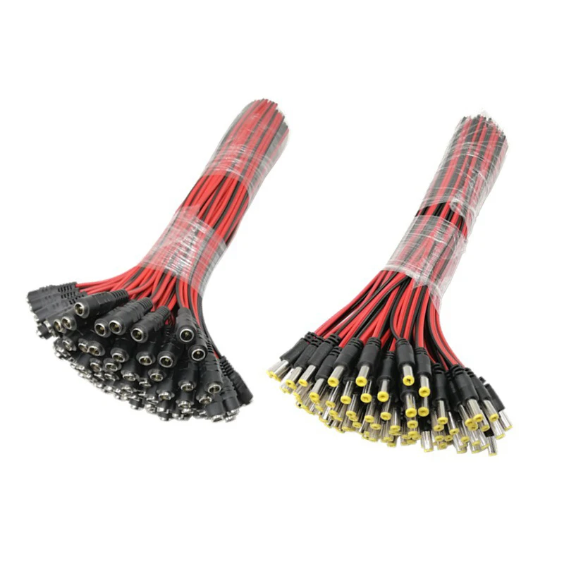 5pcs-Male-5pcs-Female-Jack-Cable-Pigtail-CCTV-Power-Adaptor-Plug ...