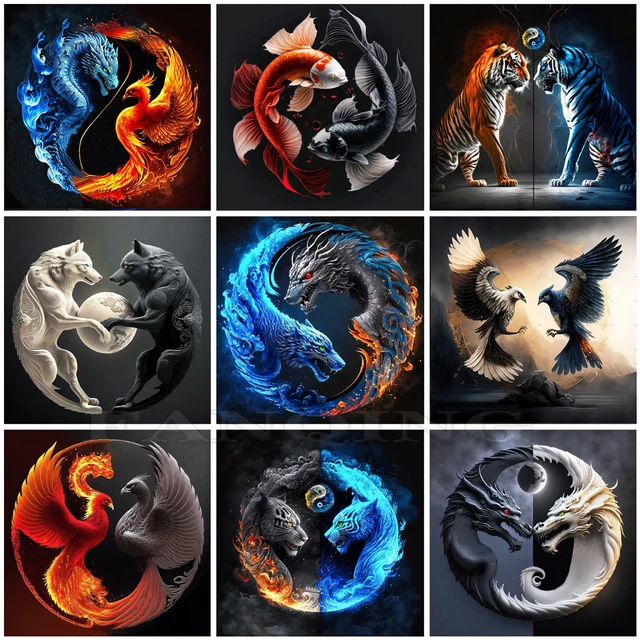 Dragon Yin And Yang Wolves