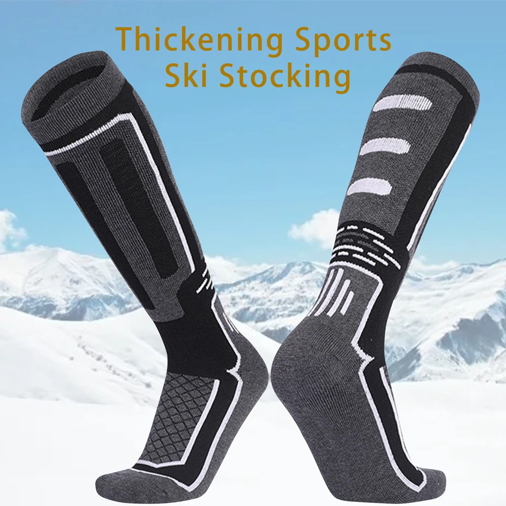 1 Pair Cotton Women's Winter Ski Sock Knee High Sporty Thermal Long ...