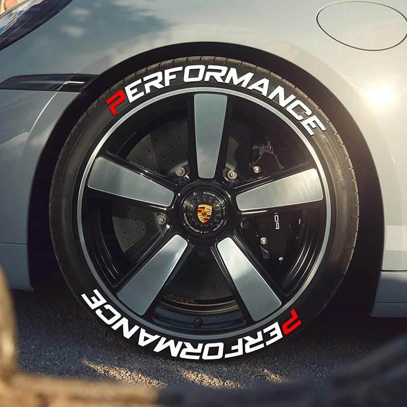 8 PCS For 4 Tire PERFORMANCE Tire Wheel Car Stickers Universal 3D Thick ...
