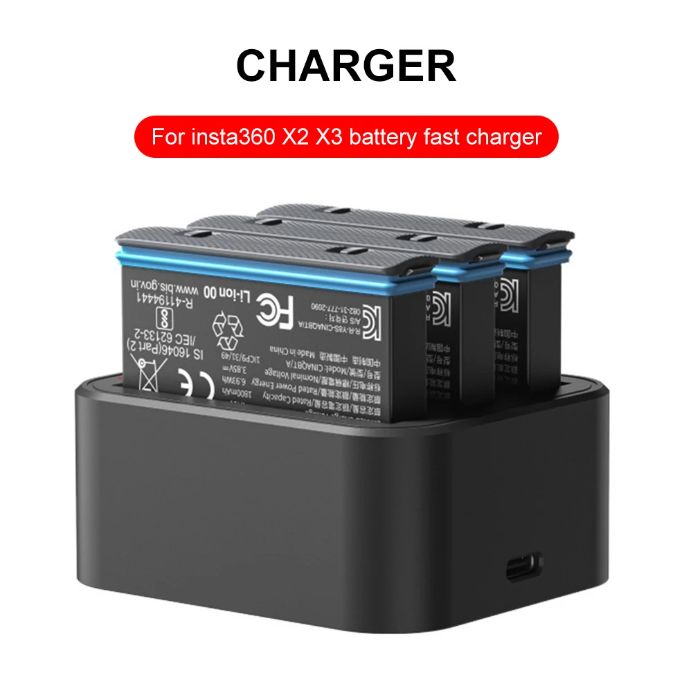 For Insta360 Battery Fast Charger Hub 1800MAH Original Power ...